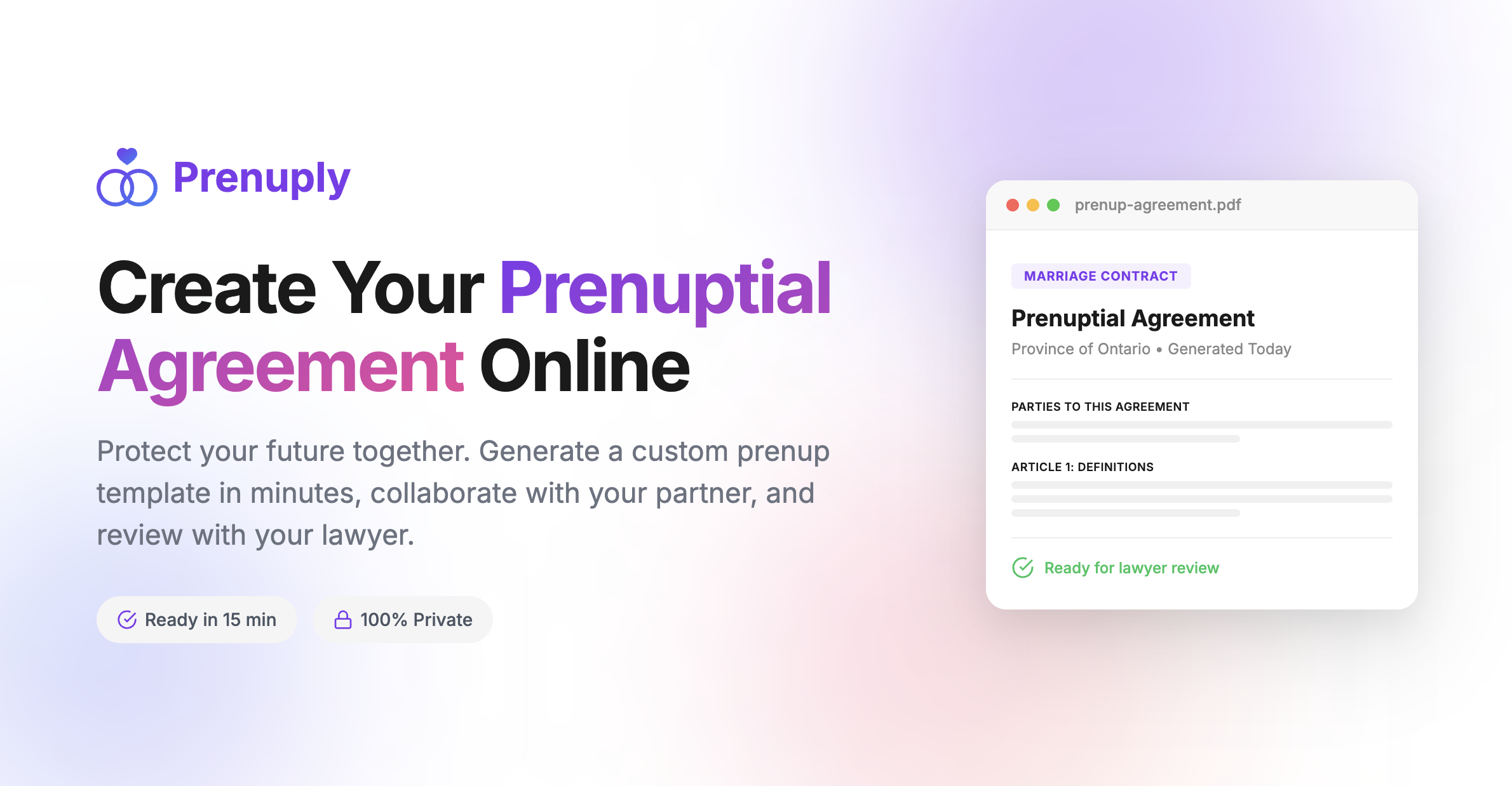 Prenuply - Create Your Prenup Online in Minutes